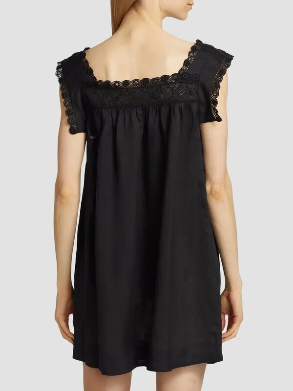 DÔEN Almadia Lace-detailed Shift Dress