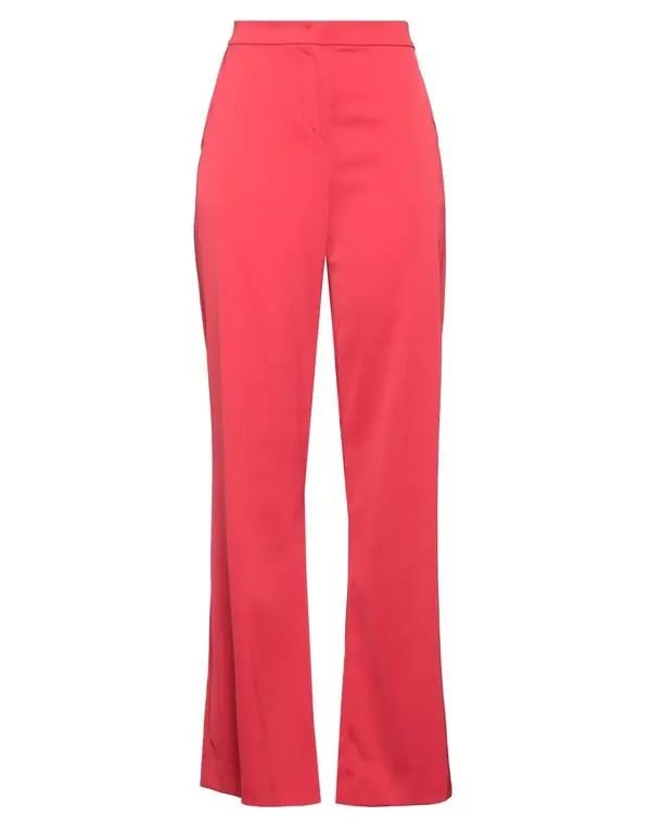 Pinko High Waisted Flared Crepe Pants - Red