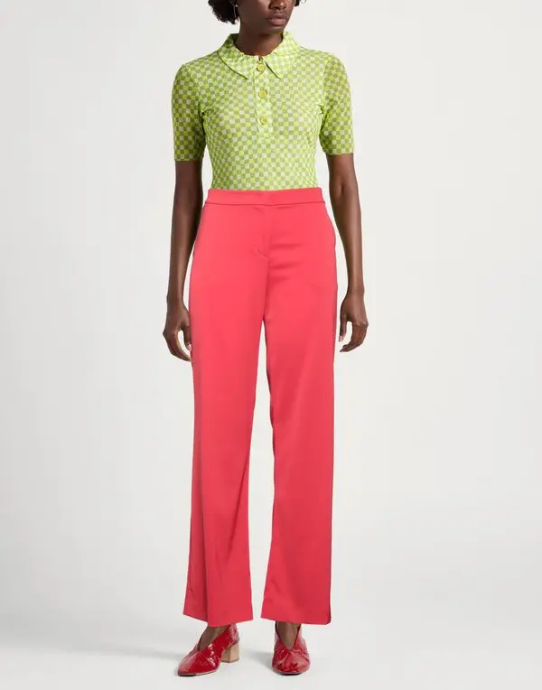 Pinko High Waisted Flared Crepe Pants - Red