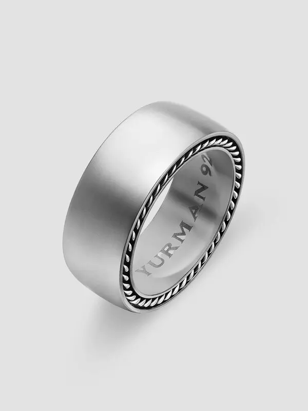 David Yurman Streamline Band Ring In Titanium, 9mm