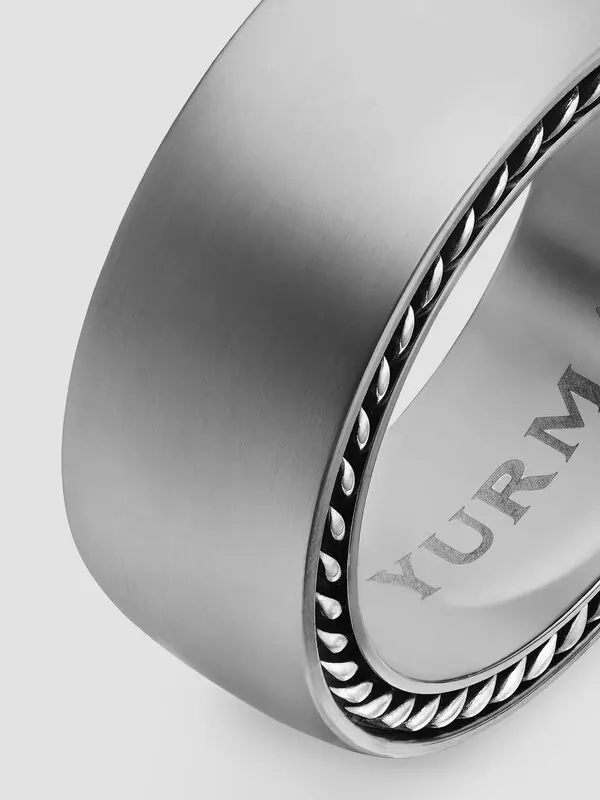 David Yurman Streamline Band Ring In Titanium, 9mm