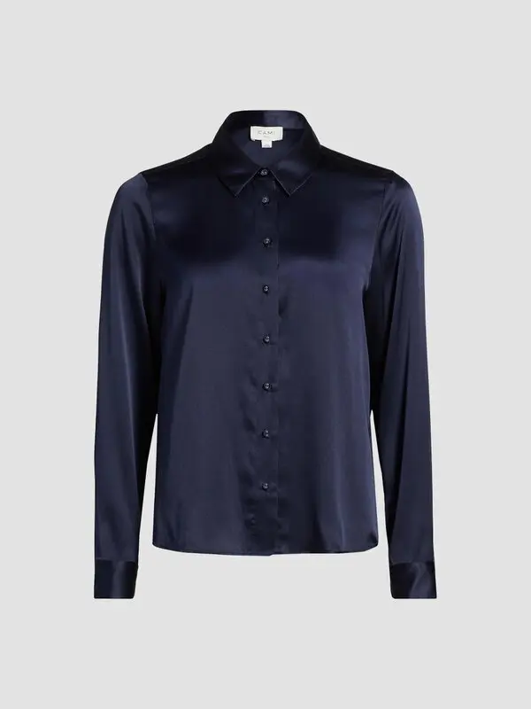 Cami Nyc Crosby Silk Blouse - Navy