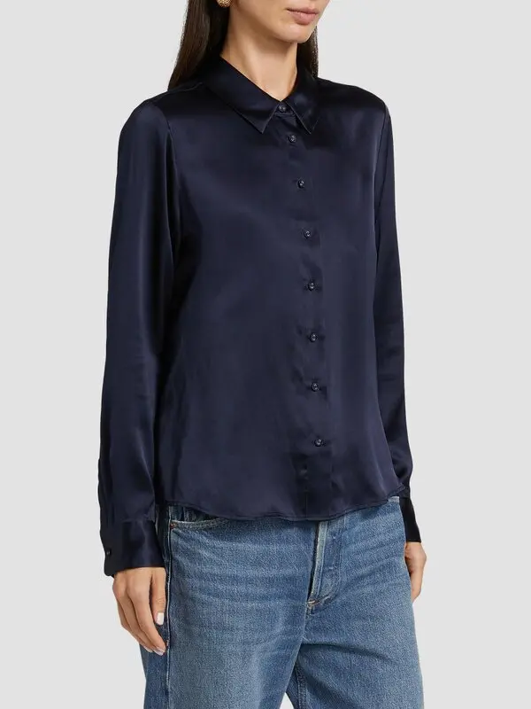 Cami Nyc Crosby Silk Blouse - Navy