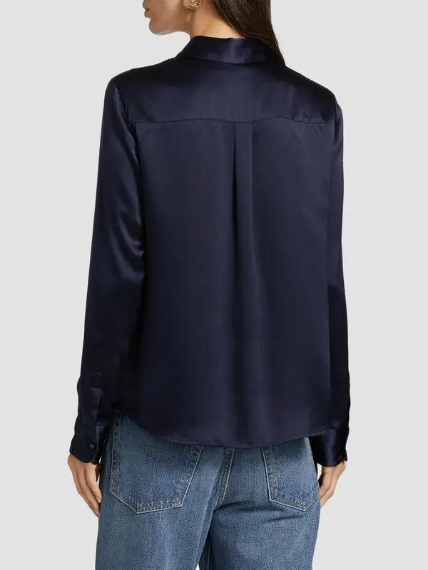 Cami Nyc Crosby Silk Blouse - Navy