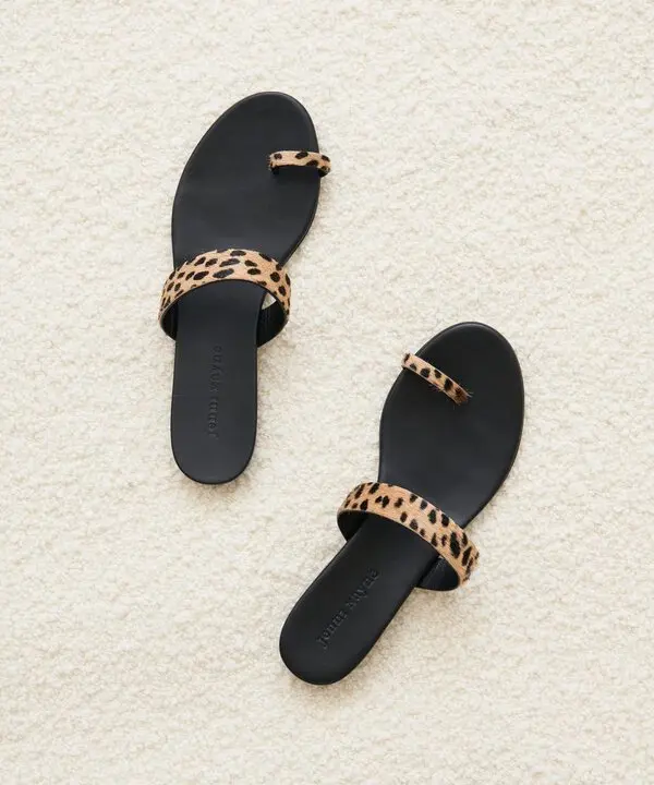 Jenni Kayne Pony Hair Strap Sandal Cheetah Editorialist