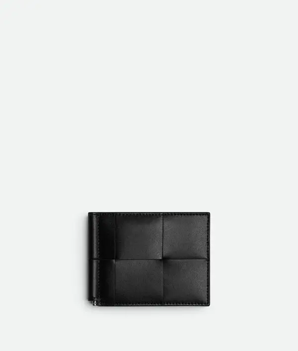 BOTTEGA  VENETA Cassette Bill Clip Wallet - Black