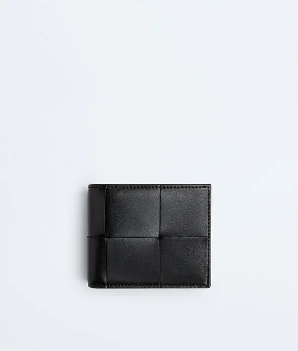 Bottega Veneta Cassette Bi-fold Wallet With Coin Purse - Black