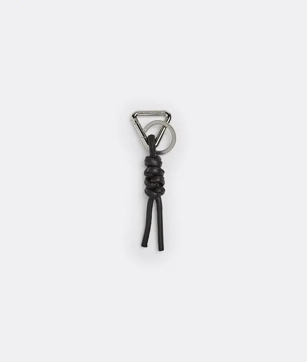 BOTTEGA  VENETA Bottega Veneta Triangle Key Ring - Black