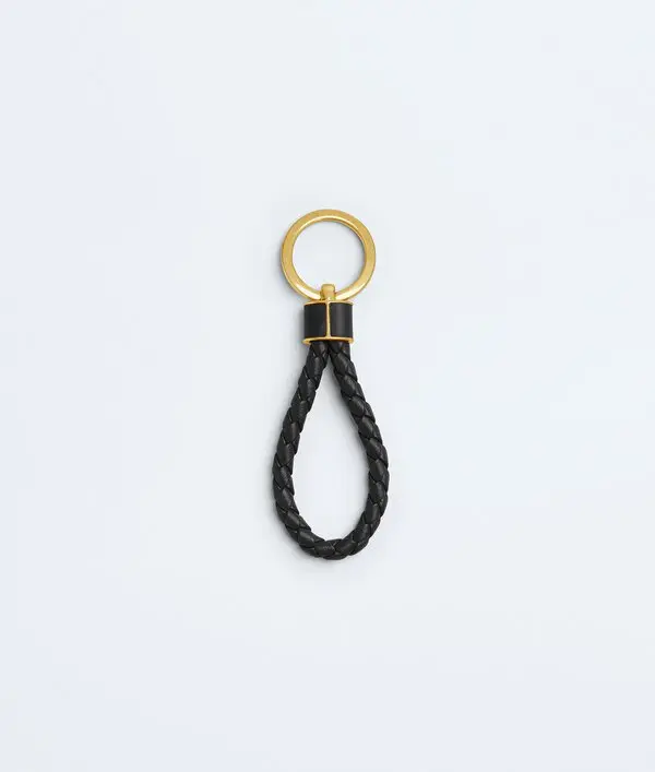 Bottega Veneta Intreccio Key Ring - Black