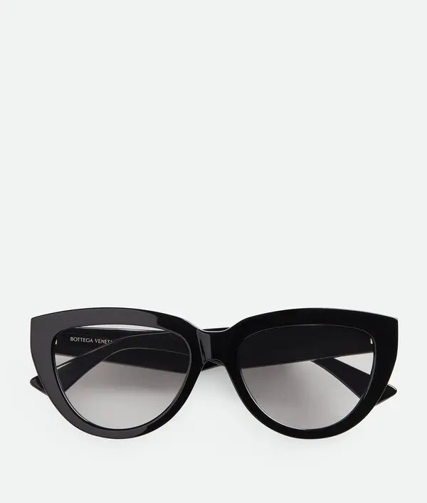 BOTTEGA  VENETA Bottega Veneta Cat Eye Eyeglasses - Black/transparent