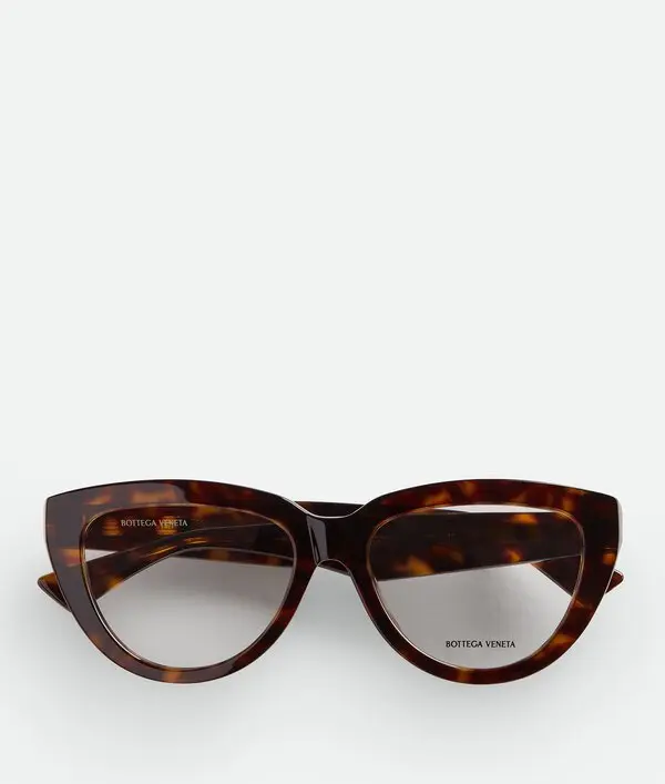 BOTTEGA  VENETA Bottega Veneta Cat Eye Eyeglasses - Havana/transparent