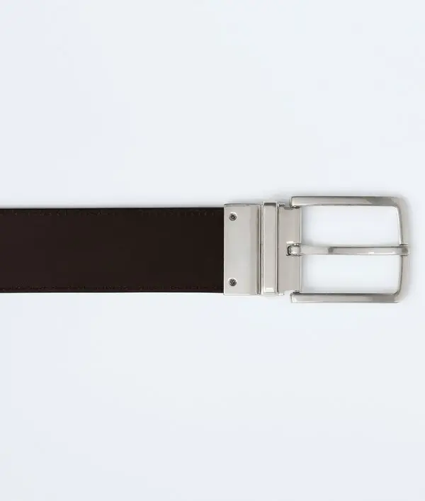 Bottega Veneta Intrecciato Reversible Belt - Black/fondant