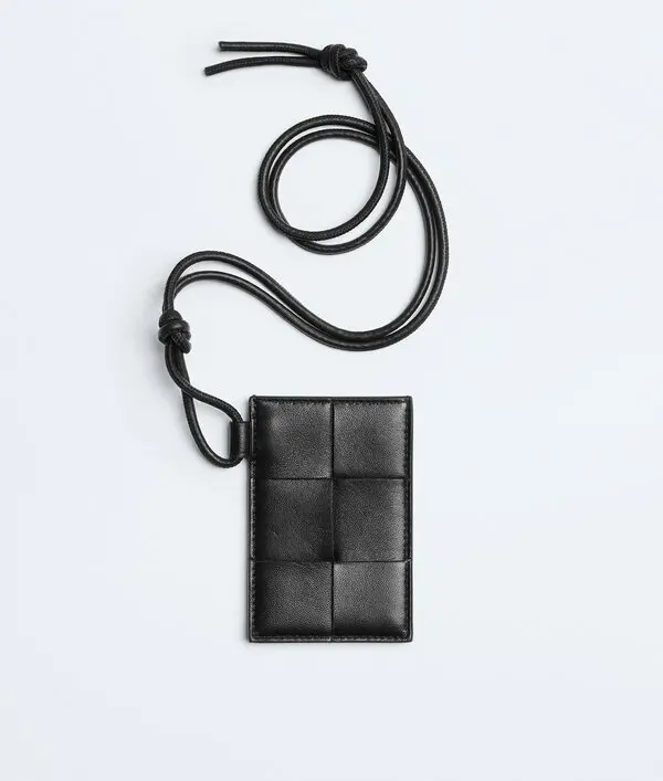 Bottega Veneta Cassette Badge Holder - Black