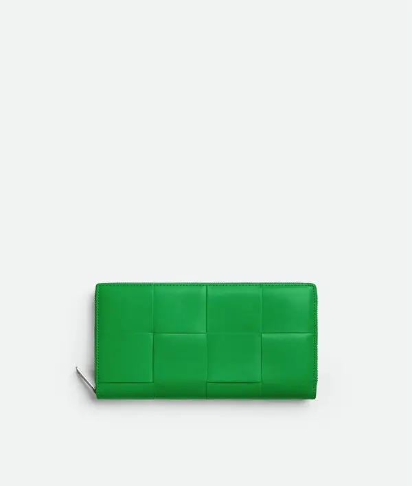 Bottega Veneta Cassette Zip Around Wallet - Parakeet