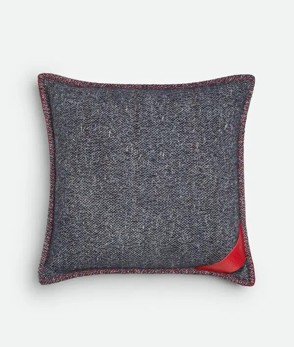 Bottega Veneta Tweed Cushion - Blue