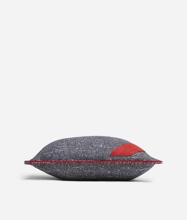 Bottega Veneta Tweed Cushion - Blue