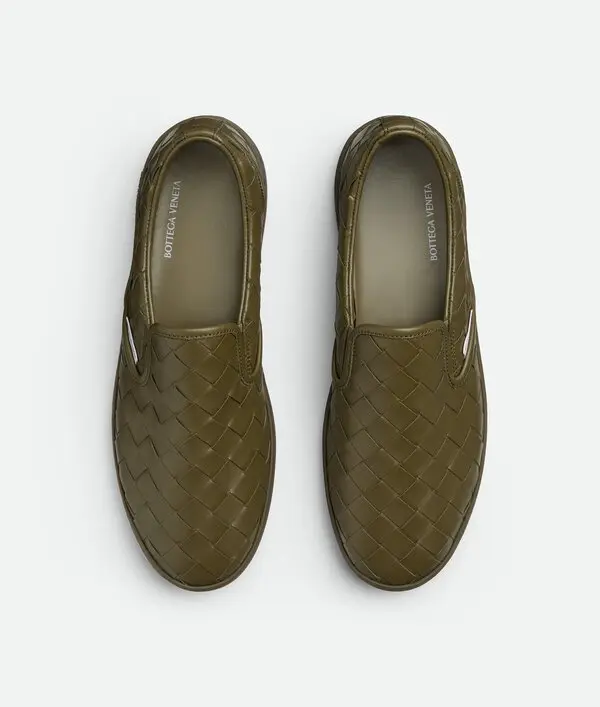 Bottega Veneta Sawyer Intrecciato Slip-on Sneakers - Mud