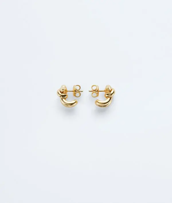 Bottega Veneta Knot Stud Earrings - Yellow Gold