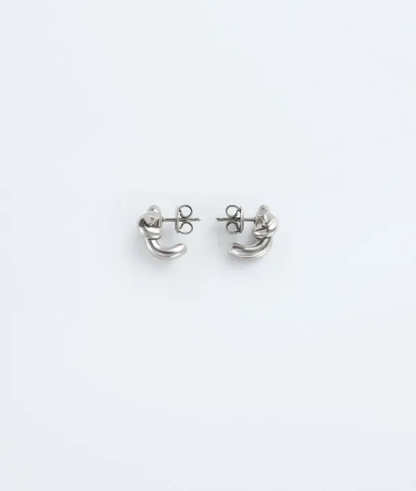 Bottega Veneta Knot Stud Earrings - Silver