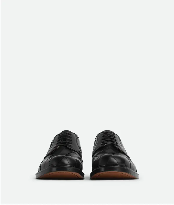 Bottega Veneta Intrecciato Lace-Up Shoe - Black | Editorialist