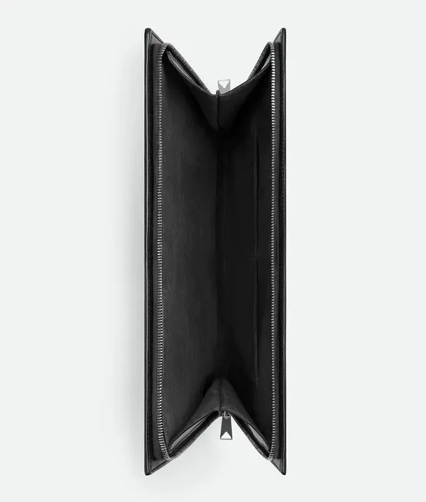 Bottega Veneta Intrecciato Leather Document Case - Black