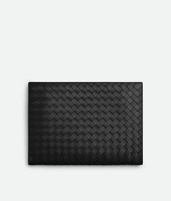 Bottega Veneta Intrecciato Leather Document Case - Black