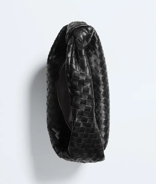 Bottega Veneta Intrecciato Leather Jodie Shoulder Bag - Black
