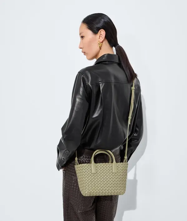 Bottega Veneta Mini Cabat - Travertine