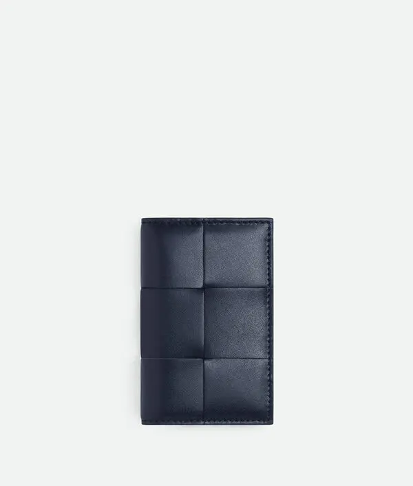 Bottega Veneta Cassette Flap Card Case - Space / Mud