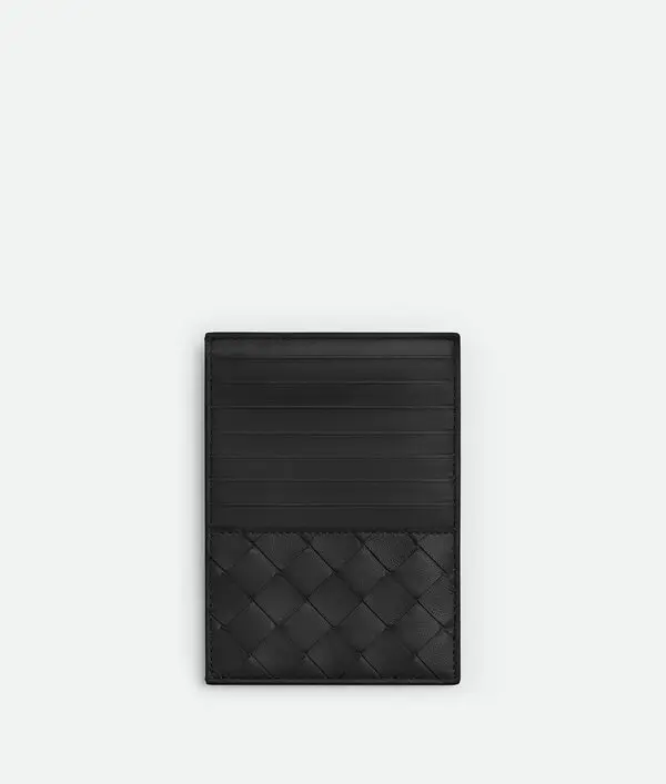 BOTTEGA  VENETA Intrecciato Passport Case With Card Slots - Black