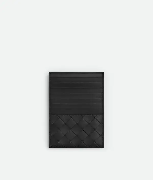 Bottega Veneta Intrecciato Passport Case With Card Slots - Black