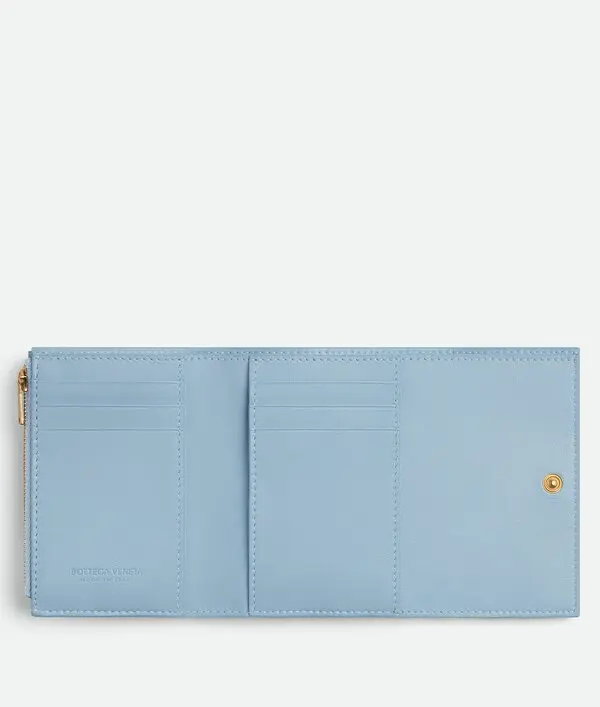 Bottega Veneta Cassette Tri-fold Zip Wallet