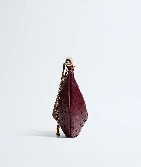 Bottega Veneta Intrecciato Leather Sardine Chain Bag - Barolo