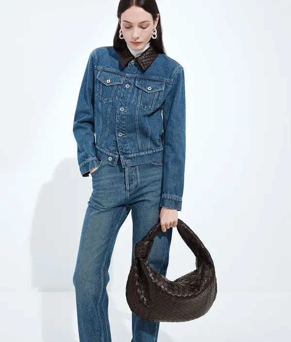 Bottega Veneta Intrecciato Leather Jodie Shoulder Bag - Fondant