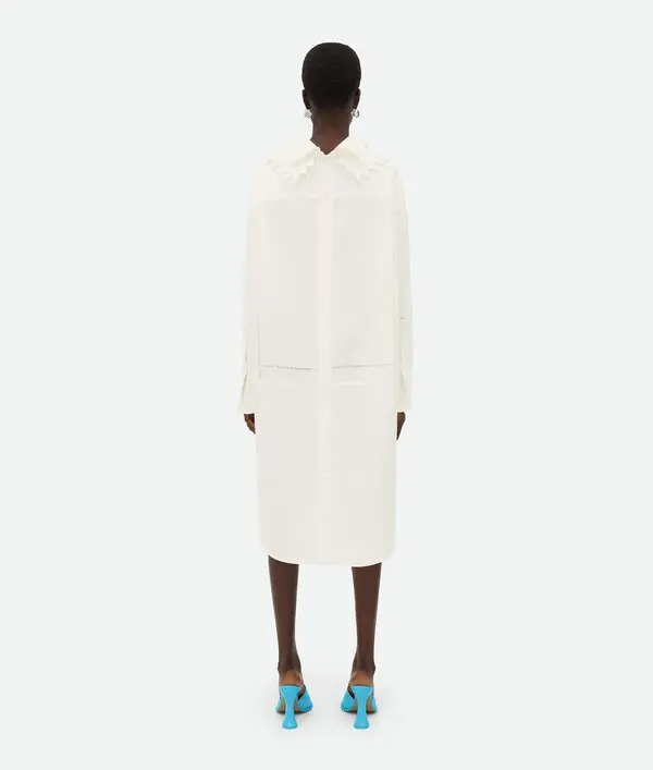 bottega veneta linen dress Bottega Veneta - White midi dress with linen 820007V3OZ0