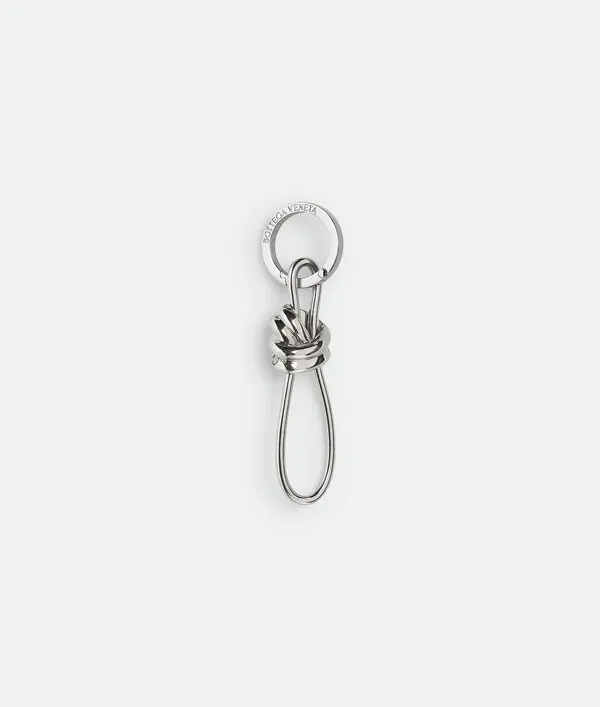 BOTTEGA  VENETA Andiamo Key Ring - Silver