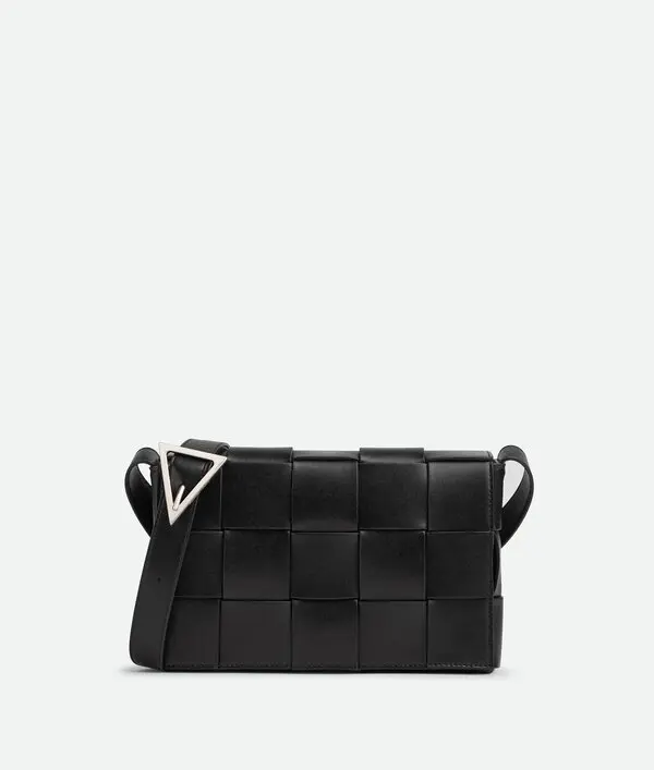 Bottega Veneta Cassette Crossbody Bag - Black / Parakeet