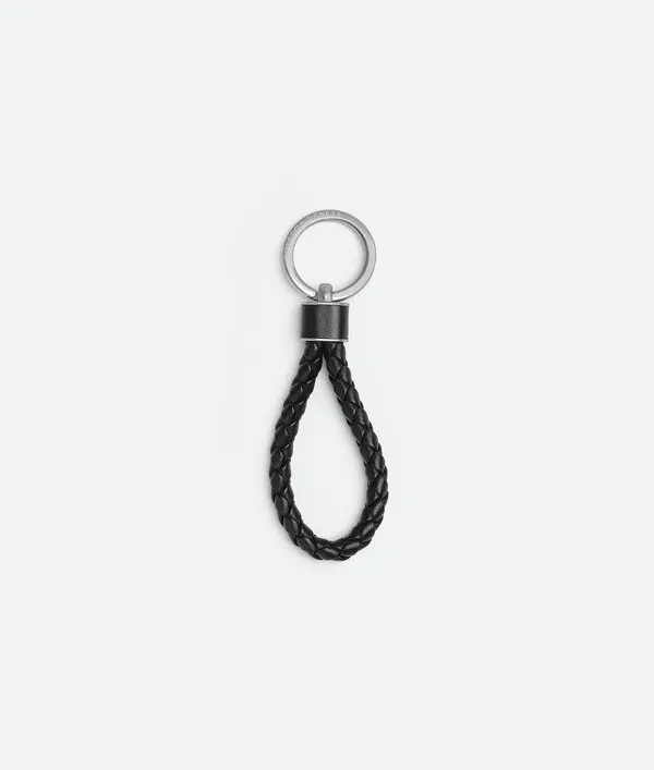BOTTEGA  VENETA Intreccio Key Ring - Black