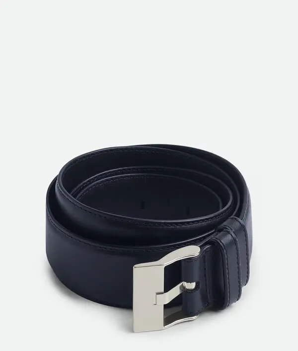 Bottega Veneta Leather Belt With Silver-Tone Hardware  display picture 3