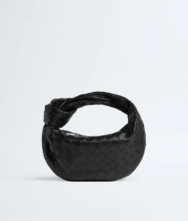 Bottega Veneta Mini Jodie Intrecciato Top Handle Bag - Black