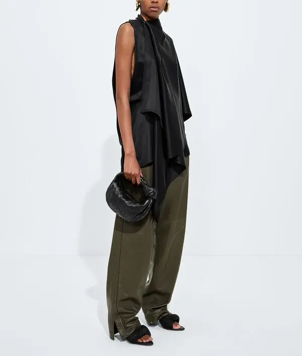 Bottega Veneta Mini Jodie Intrecciato Top Handle Bag - Black