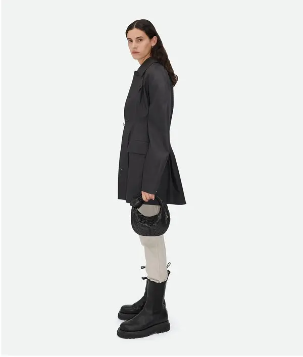 Bottega Veneta Mini Jodie Intrecciato Top Handle Bag - Black