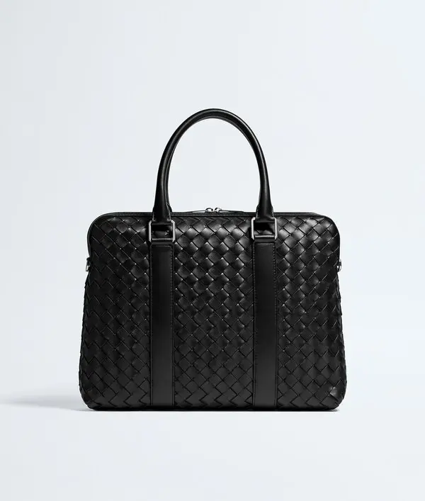 Bottega Veneta Slim Getaway Briefcase - Black