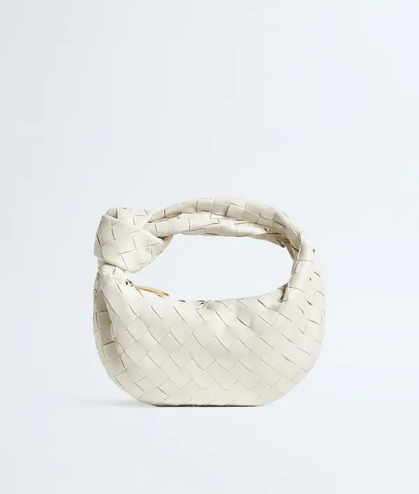 Bottega Veneta Mini Jodie Top Handle Bag - Chalk