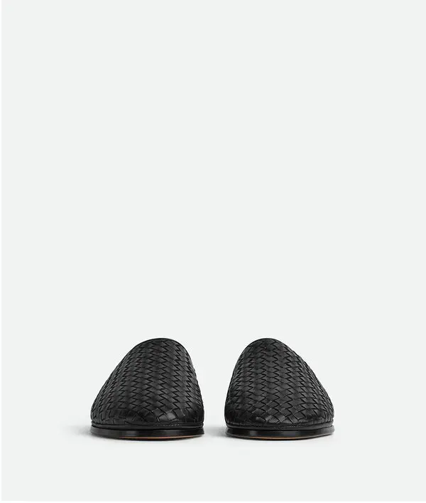 BOTTEGA  VENETA Bottega Veneta Intrecciato Leather Sunday Slipper - Black