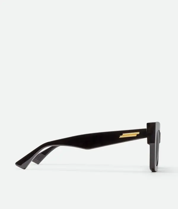 Bottega Veneta Acetate Square Sunglasses - Black/gray
