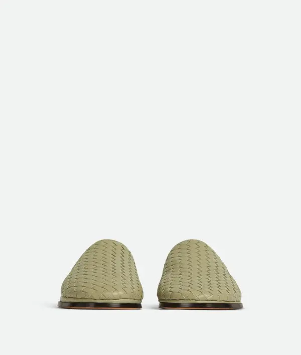 BOTTEGA  VENETA Bottega Veneta Intrecciato Leather Slipper - Travertine