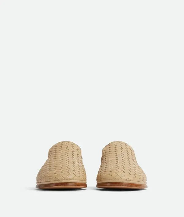 BOTTEGA  VENETA Bottega Veneta Intrecciato Leather Slipper - Cane Sugar
