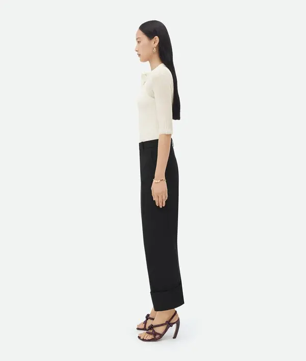 Bottega Veneta Lapeled Ottoman Light Cotton Pants