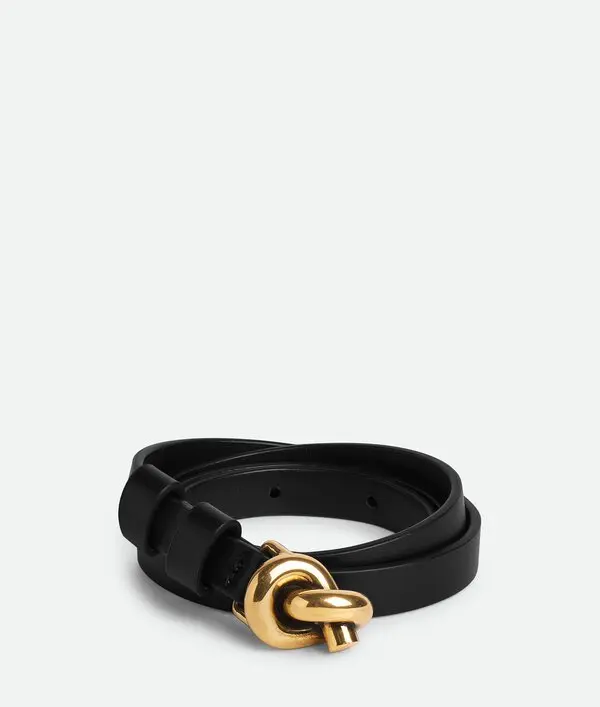 BOTTEGA  VENETA Knot Buckle Belt - Black